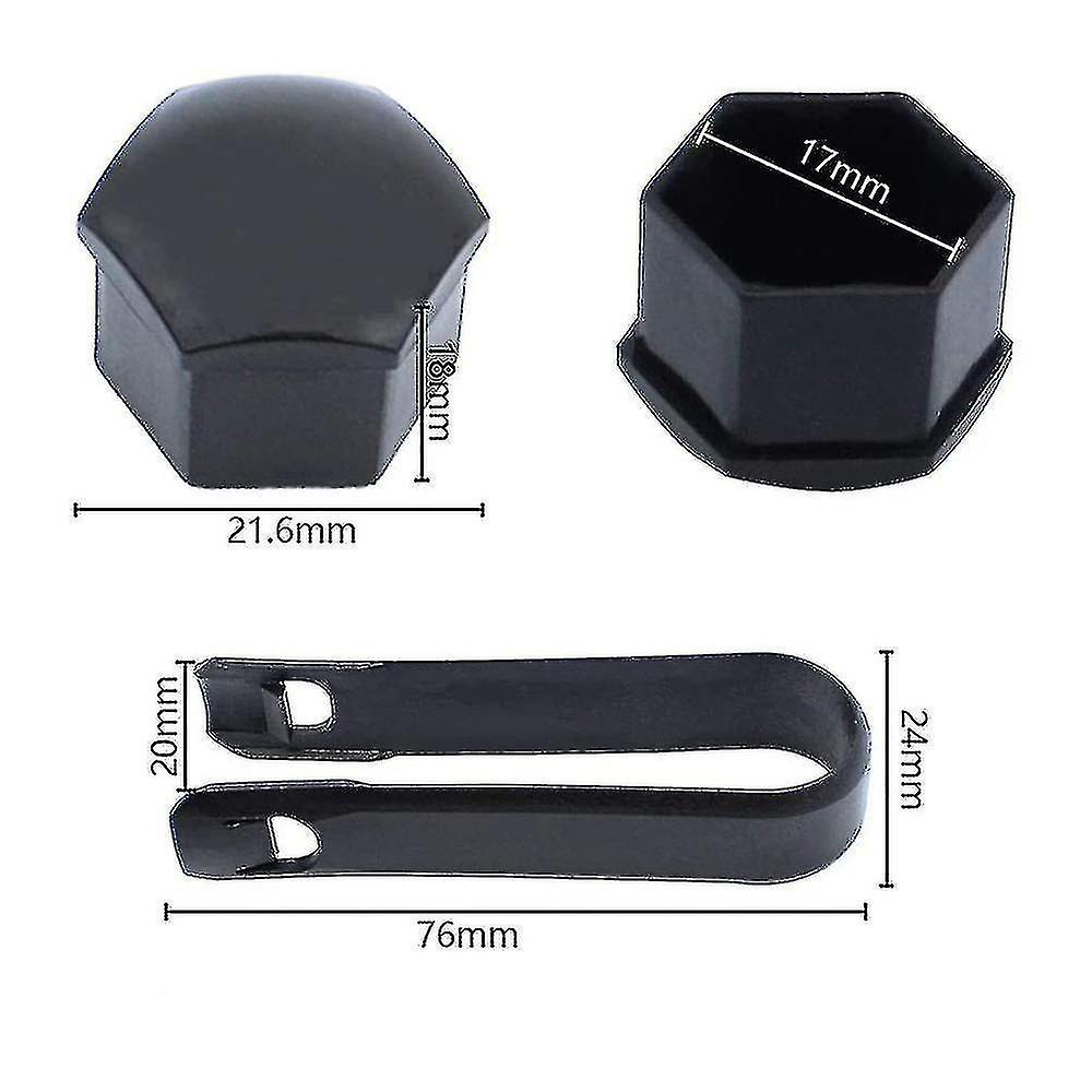 Wheel Bolt Cover, 20x Wheel Bolt Cover 17mm, Wheel Nut Cover With Tool ...