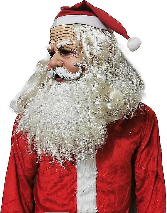 Christmas Santa Claus Mask, Realistic Latex Mask Full Over Head Masks ...