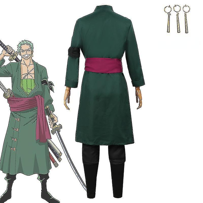 Anime One Piece Roronoa Zoro Cosplay Costumes Kimono Halloween Costumes ...