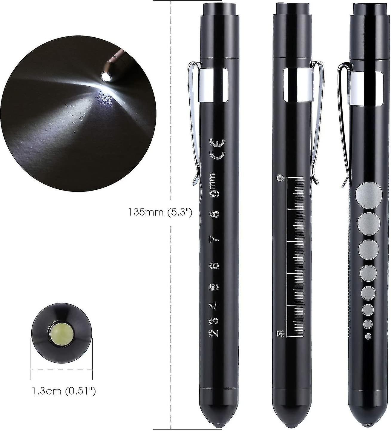 Led Penlight With Pupil Gauge And Ruler Detector Torch Tactical ...