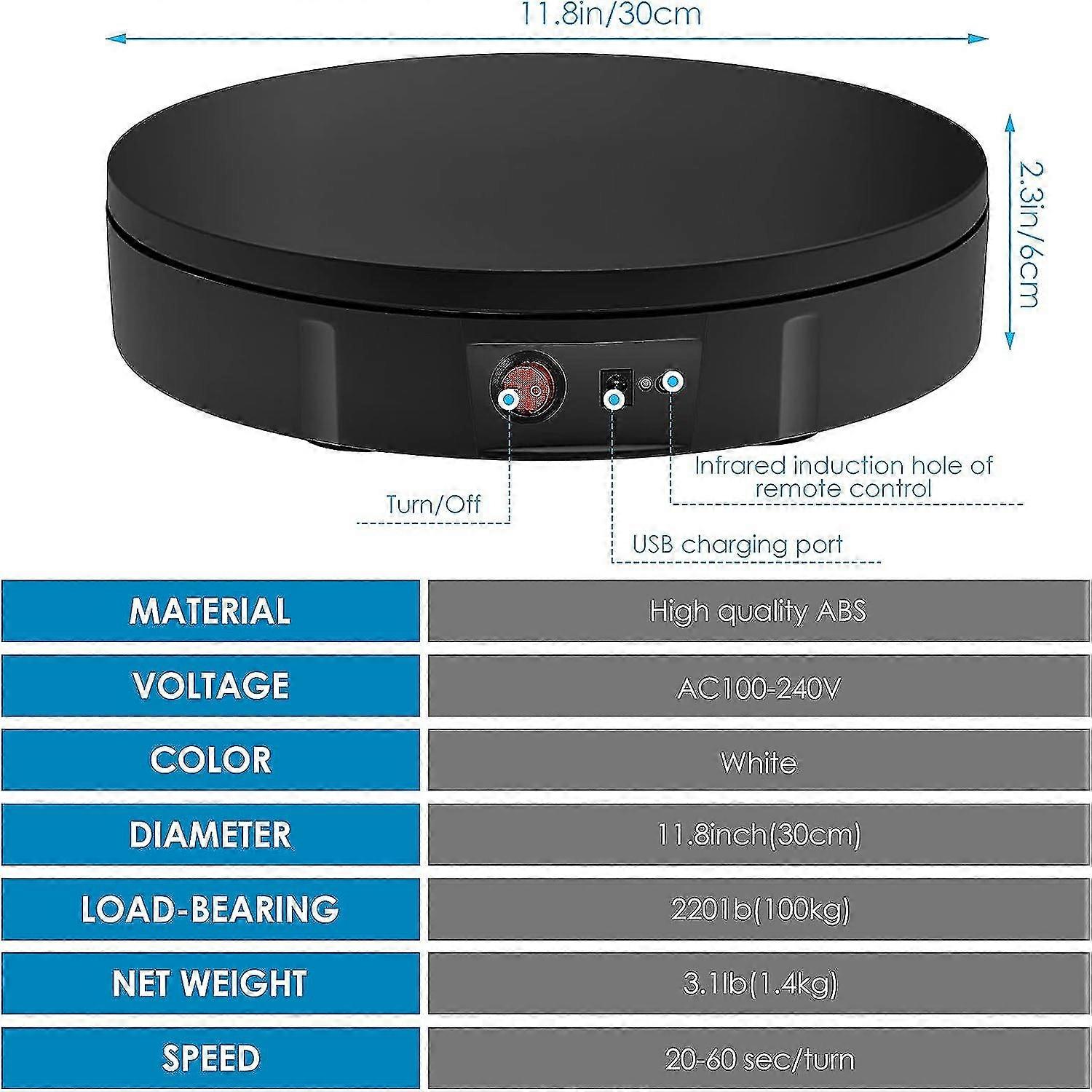 Electric Rotary Turntable 100kg Professional Electric Turntable 360 ...