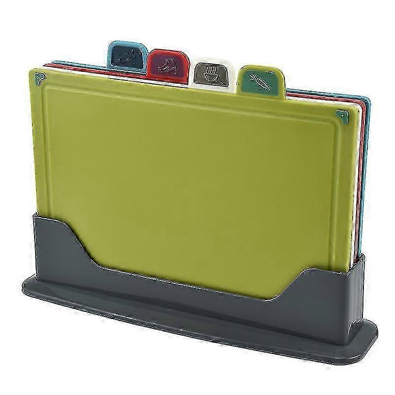 Coloured Chopping Board Set & Stand | Non Slip Set Of 4 Colour Coded ...