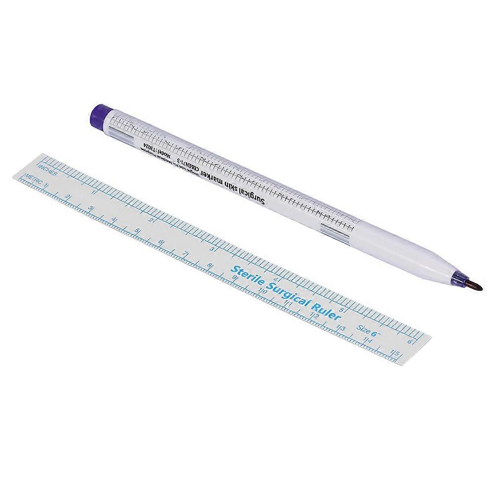 Surgical Tattoo Piercing Skin Marker Disposable Sterile Pen With Ruler ...