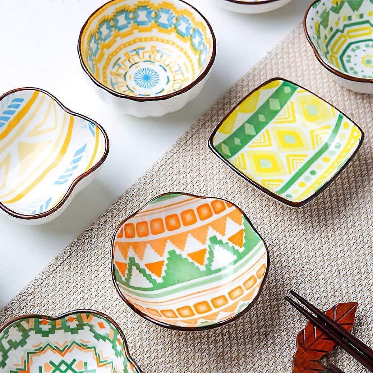 Ceramic Dip Bowls Set for Dessert,Soy,Condiments,Side Dishes,Dip,Ice ...