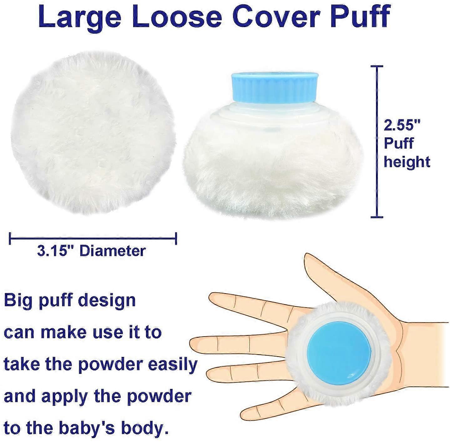 Storage Body Powder Container, Large 3.5" Fluffy Body After-bath Powder ...