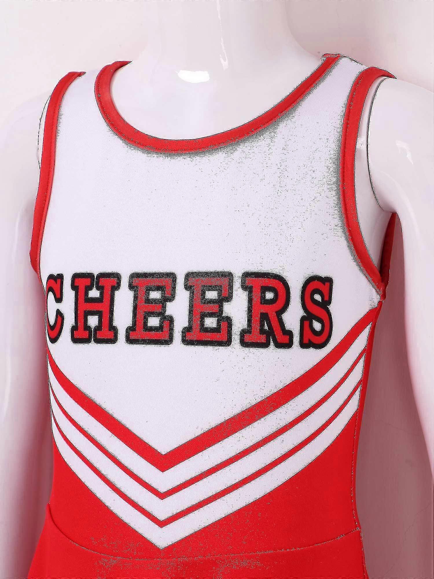 Kid Girls Cheerleading Costumes Uniform Letter Print Cosplay Roleplay ...