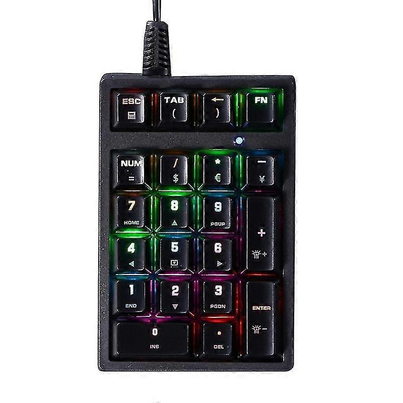 Mechanical Numeric Keypad Green Axis Rgb Usb Wired Keyboard Computer ...
