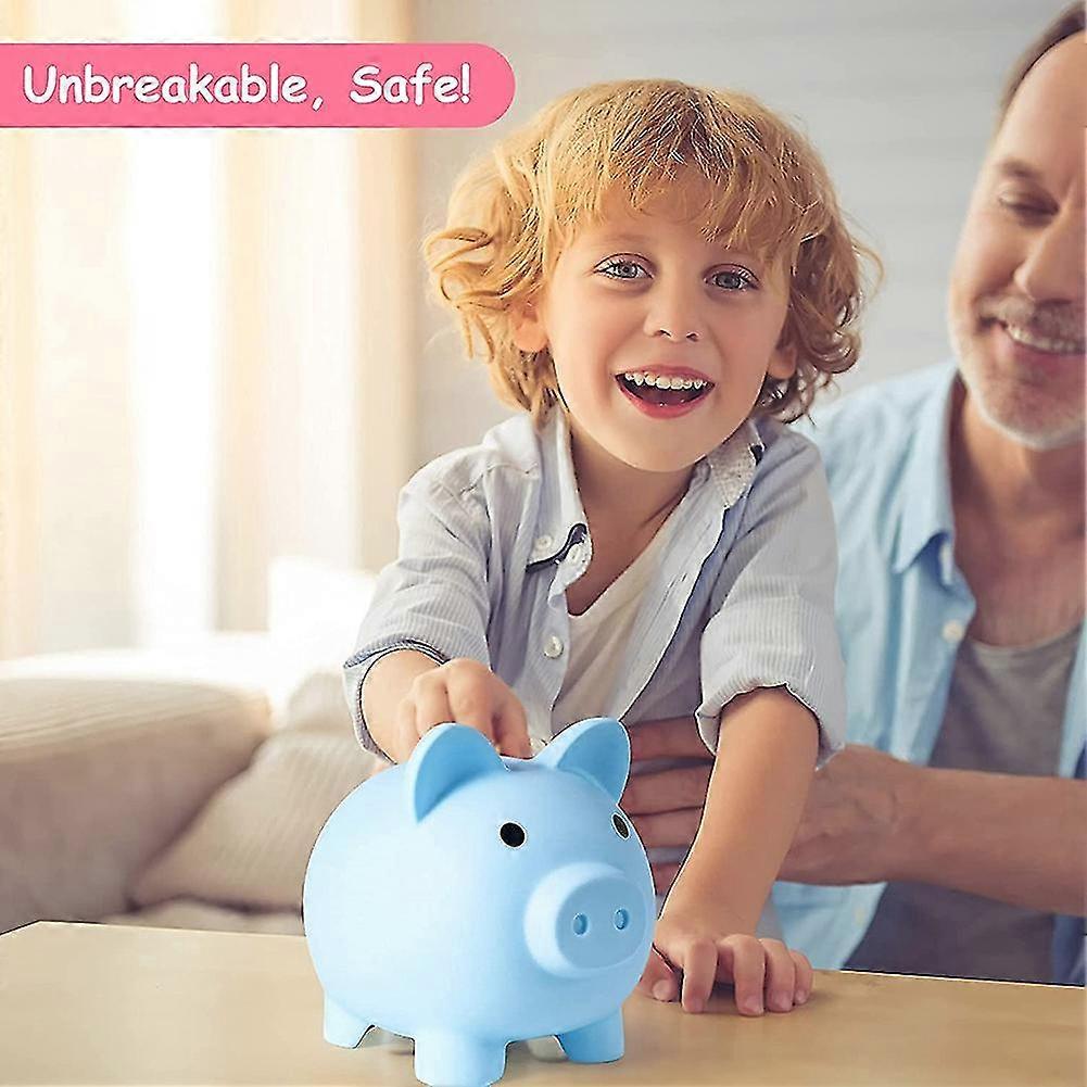 Large Piggy Bank, Unbreakable Plastic Money Bank, Coin Bank for Girls ...
