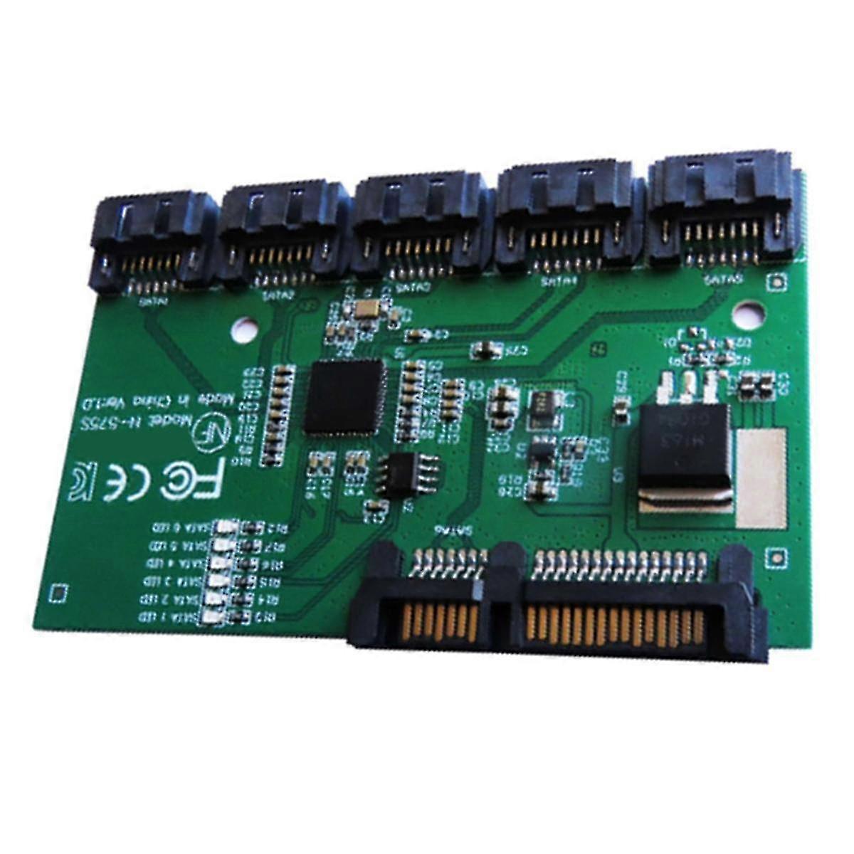 Sata Expansion Card 1 To 5 Port Sata3.0 Controller Card Motherboard ...