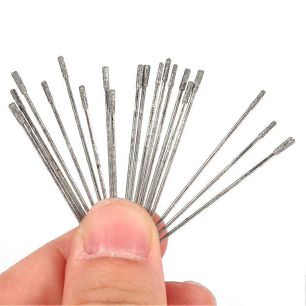 Jewelry Drill Bit- 20pcs/Pack 1mm Diamond Coated Lapidary Drill Bit ...