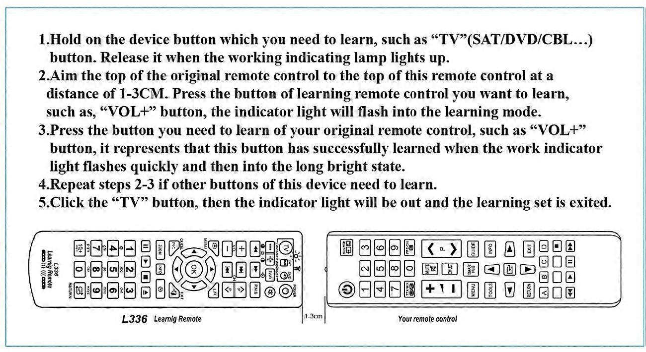 Universal CHUNGHOP L336 Remote Control With Learning Function Copy TV ...