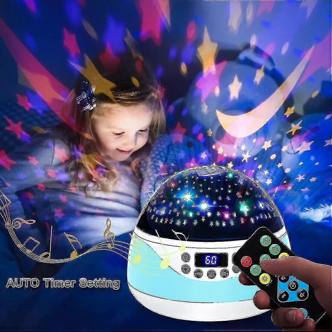 Night Lights Projector For Kids With Timer Music Sound Machine For Baby ...