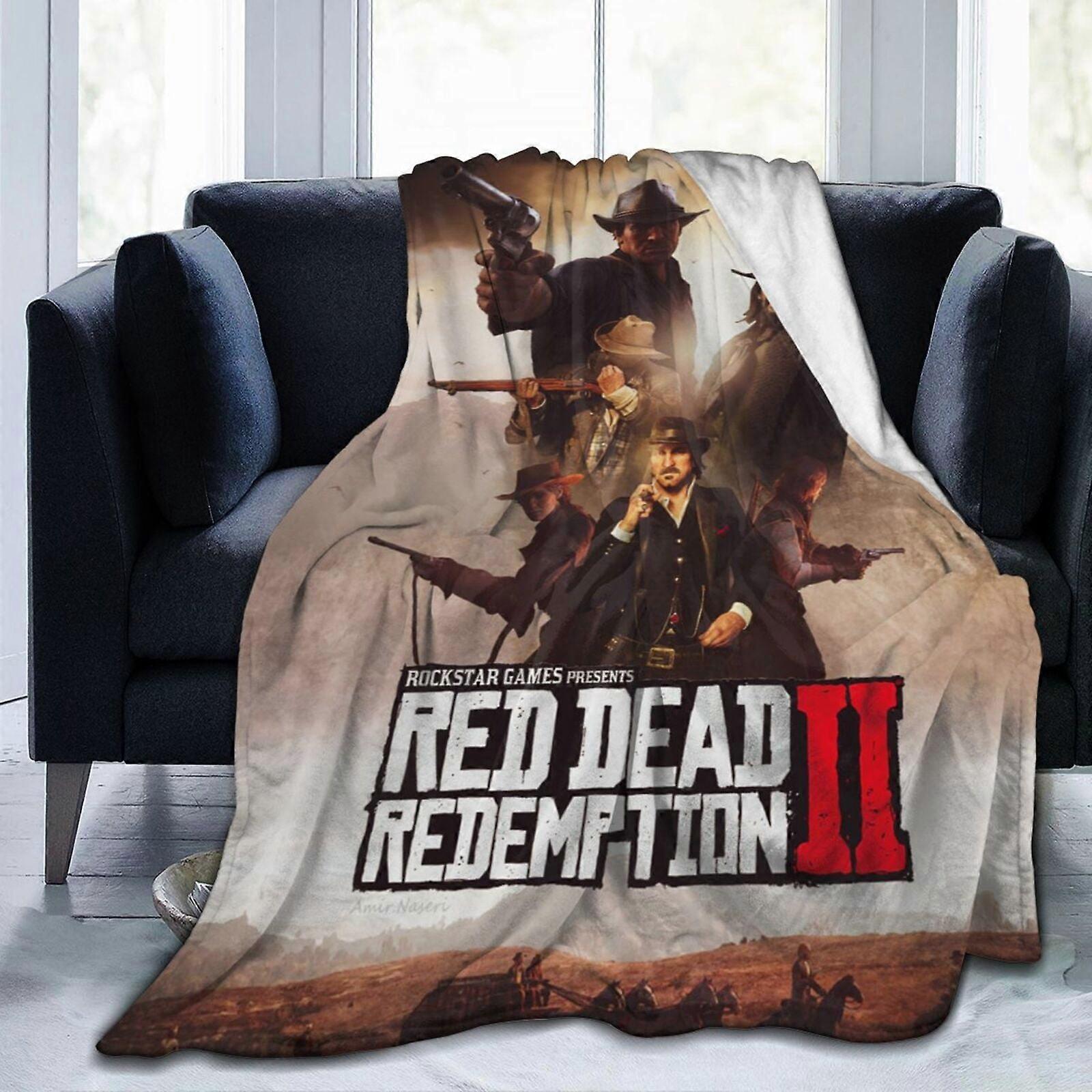 Red Dead Redemption Blanket Fuzzy Plush Bed Blanket Cozy Fluffy Air ...