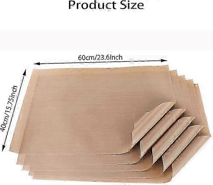 Pack Teflon Sheets for Baking, Reusable Baking Paper, PTFE Teflon ...