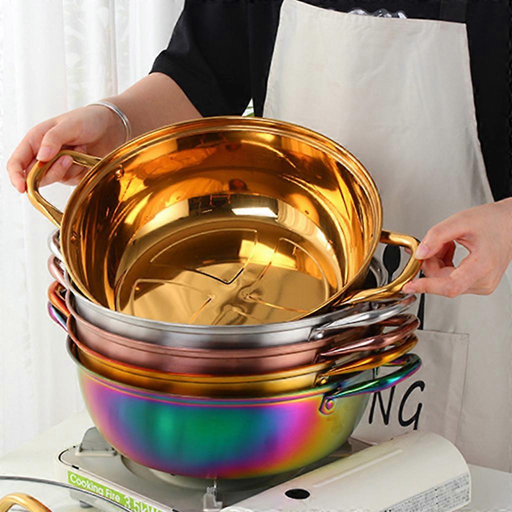 Stainless Steel Divided Pot Gas Stove Cooker Hot Pot Soup Cooking Pot ...