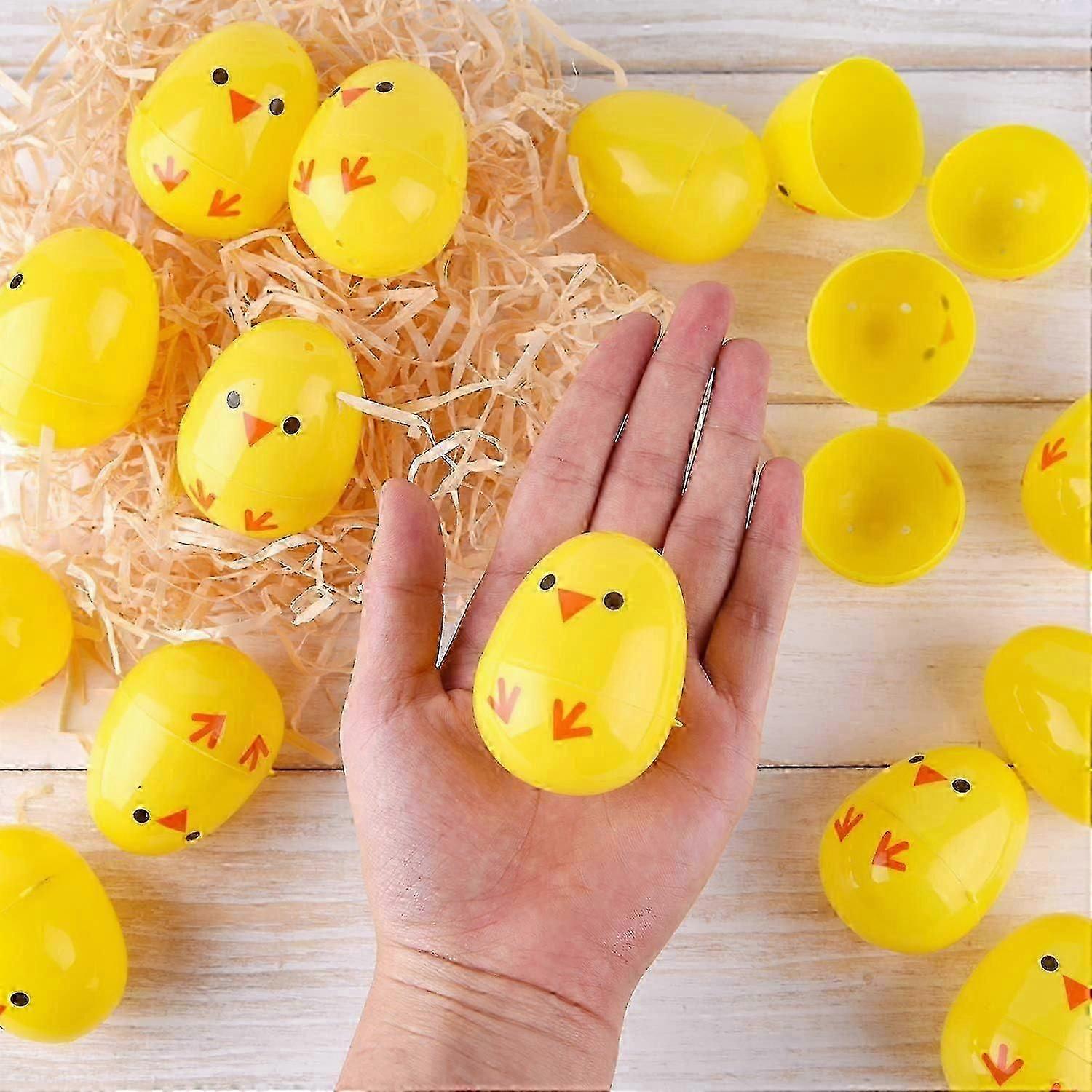 36Pcs Easter Eggs Bulk Fillable Easter Eggs Plastic Easter Chicken Eggs ...