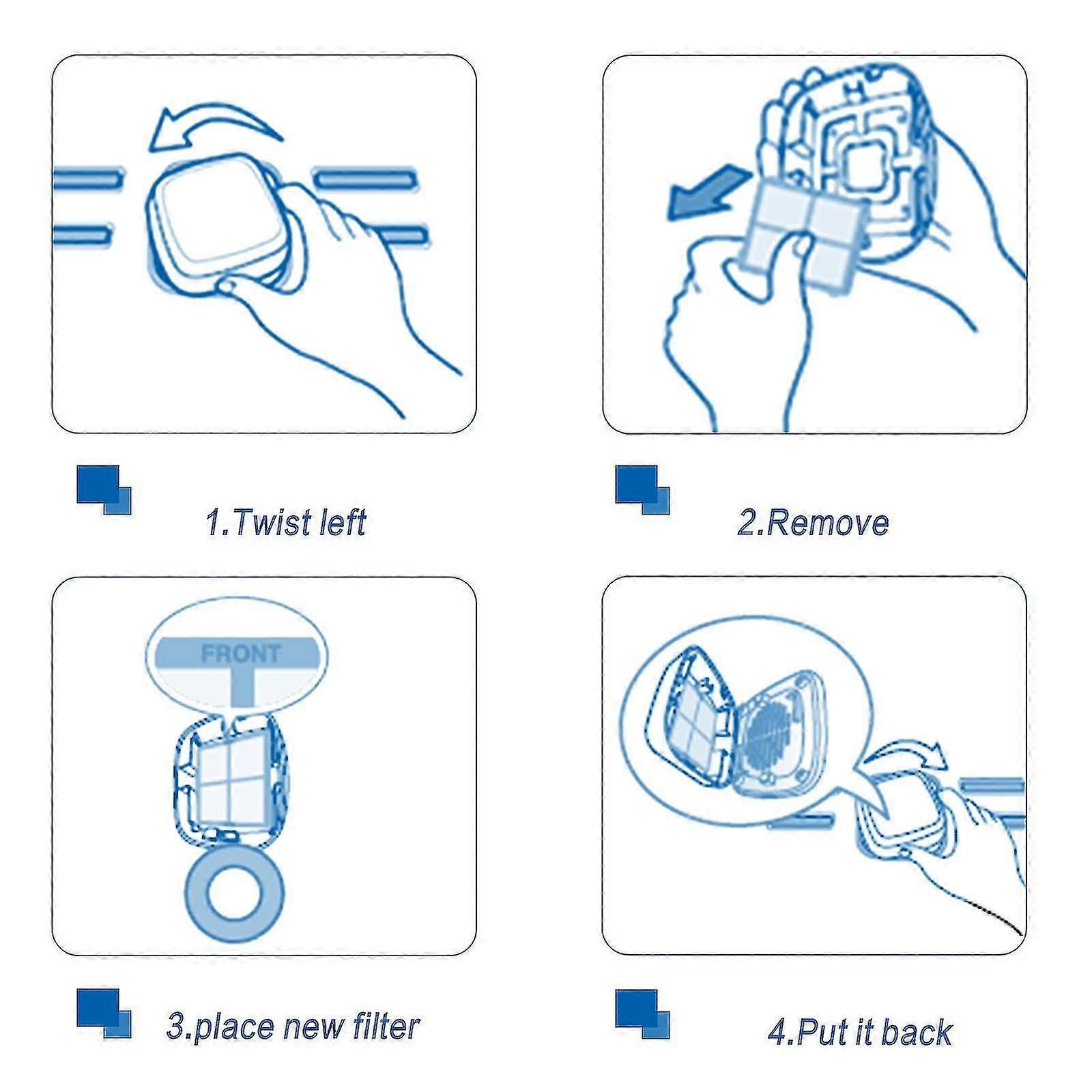 3pcs Refrigerator Air Filter Fresh Air Filter Fresh Air Filter ...