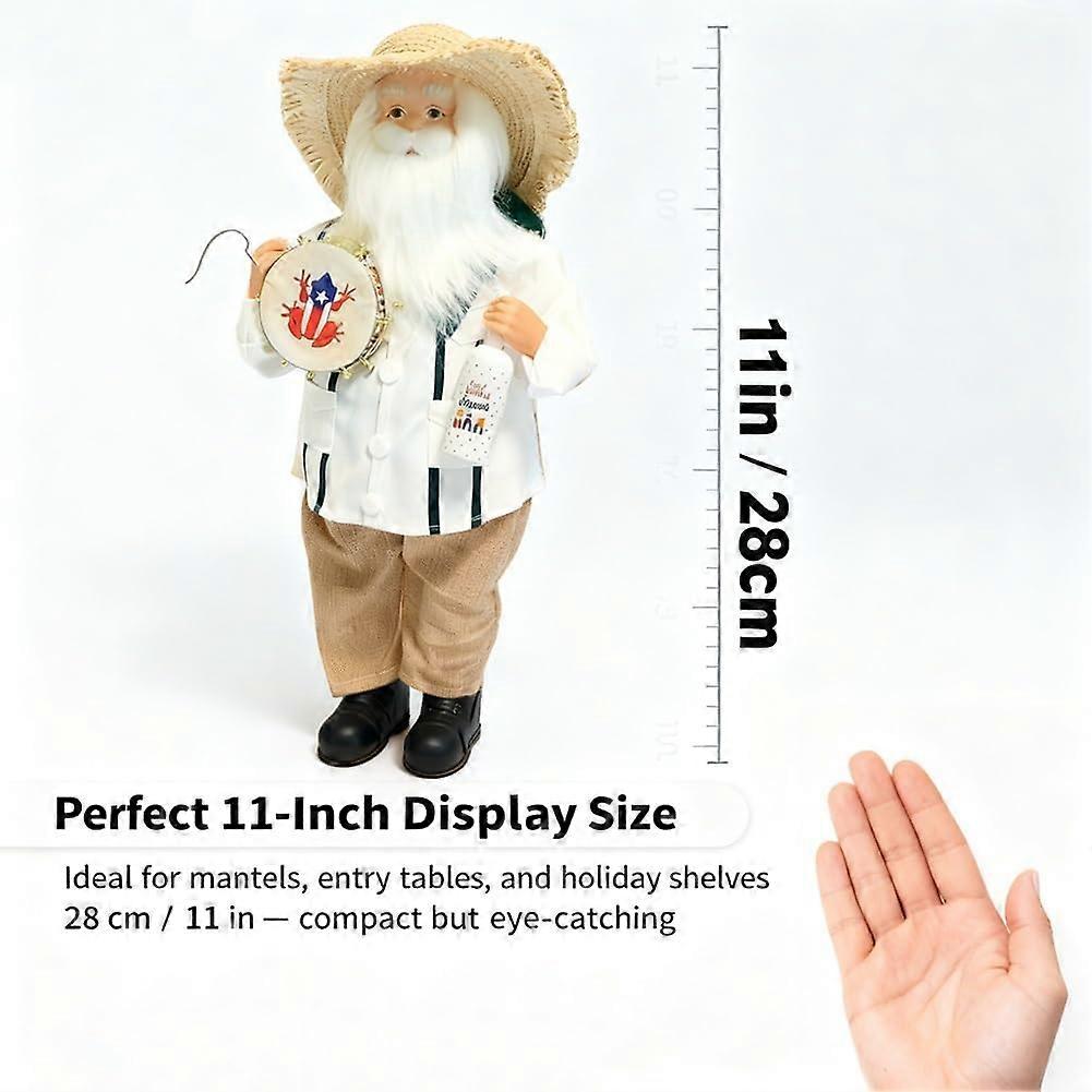 Christmas Santa Claus Figurine Puerto Rican Style 11 Inch Caribbean ...