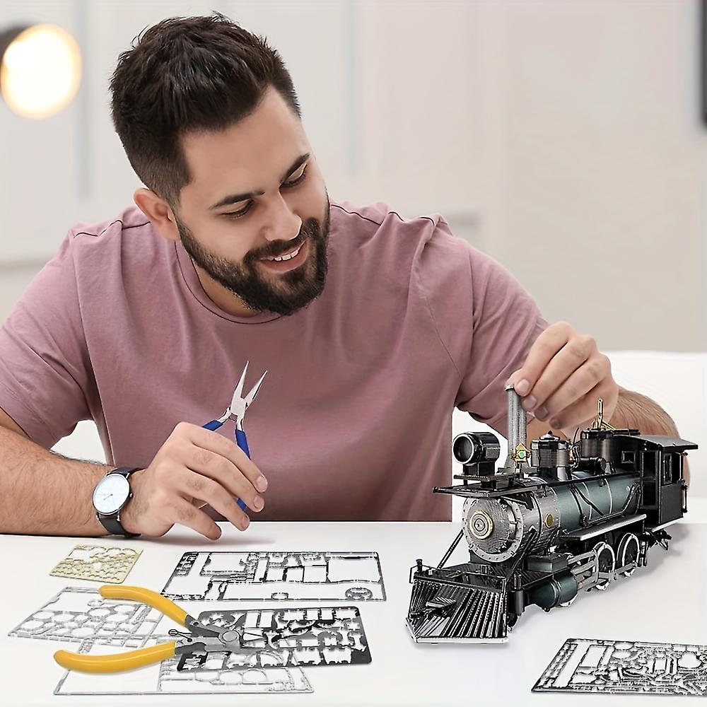 Piececool Puzzle 3d Metal Mogul Train Assembly Model Building Kit ...