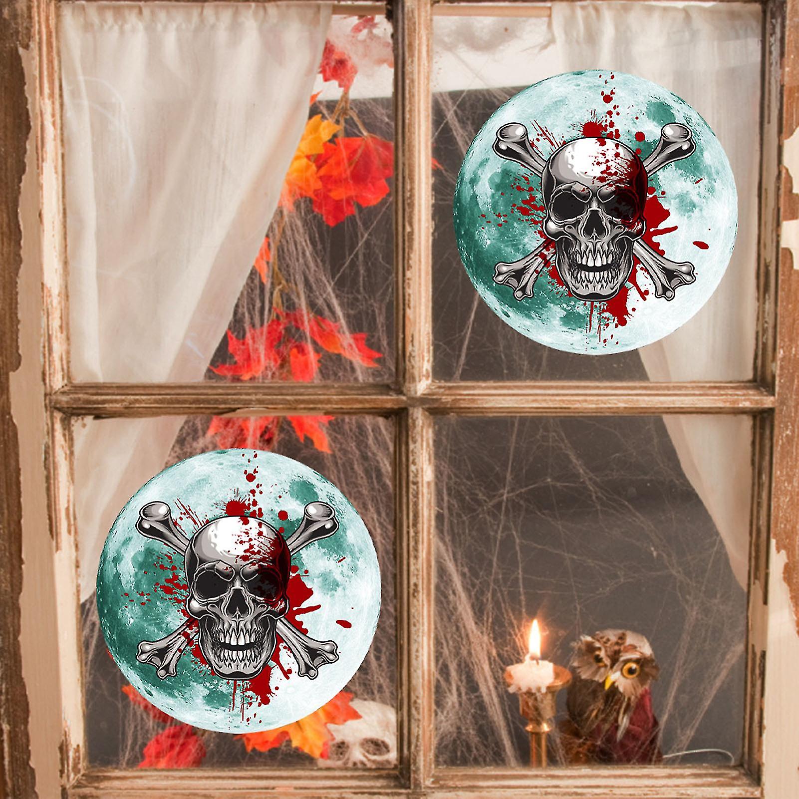 Luminous Moon Dead Tree Stickers Wall Stickers Pvc Halloween Bats ...