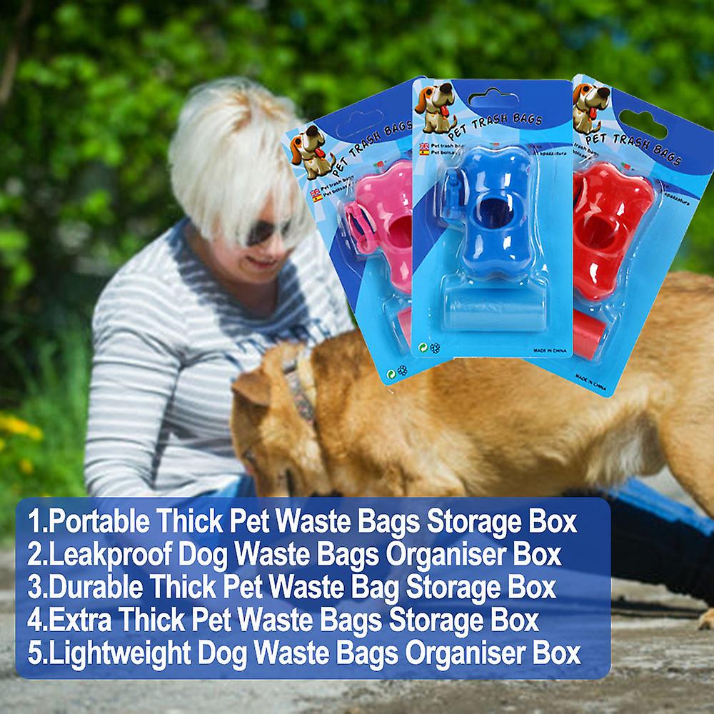 Dog Poop Pickup Bag With Bone Type Case Leakproof Dog Waste Bags ...