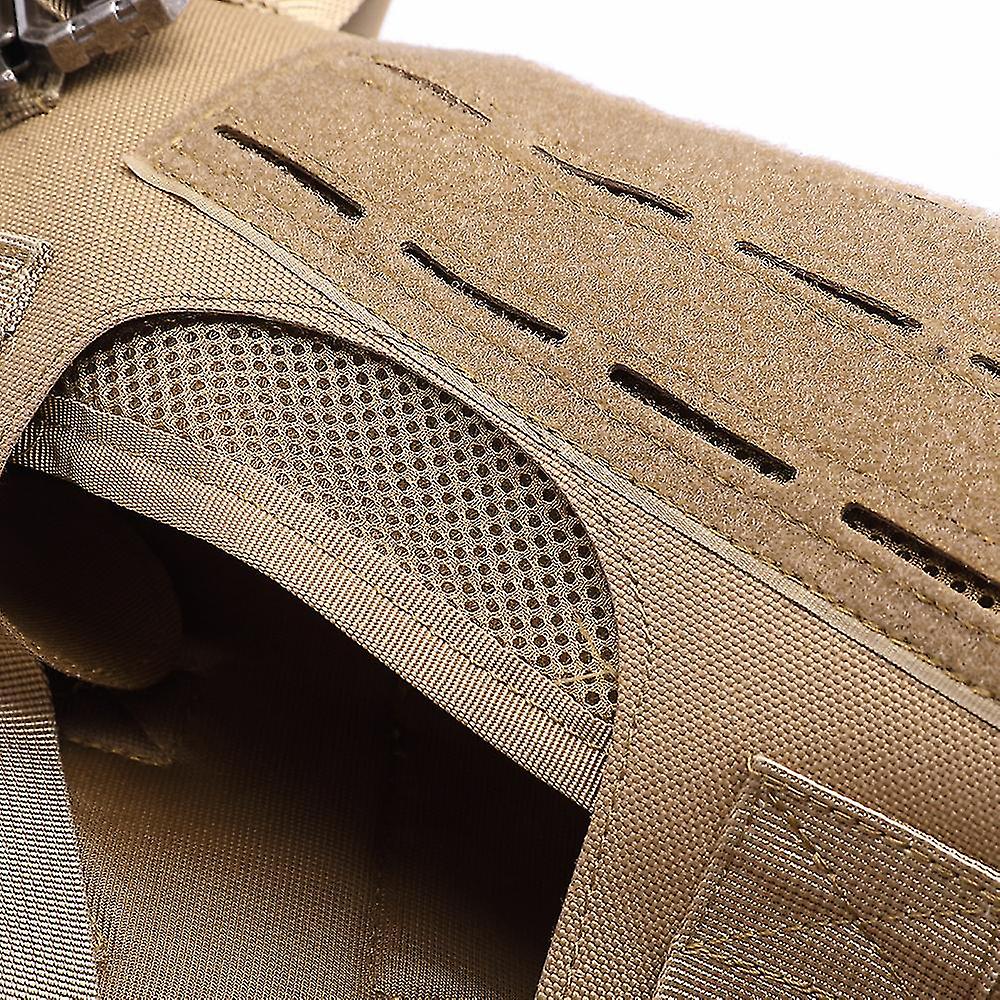 L Brown Tactical Dog Backpack Pet Tactical Vest Detachable Pouches ...