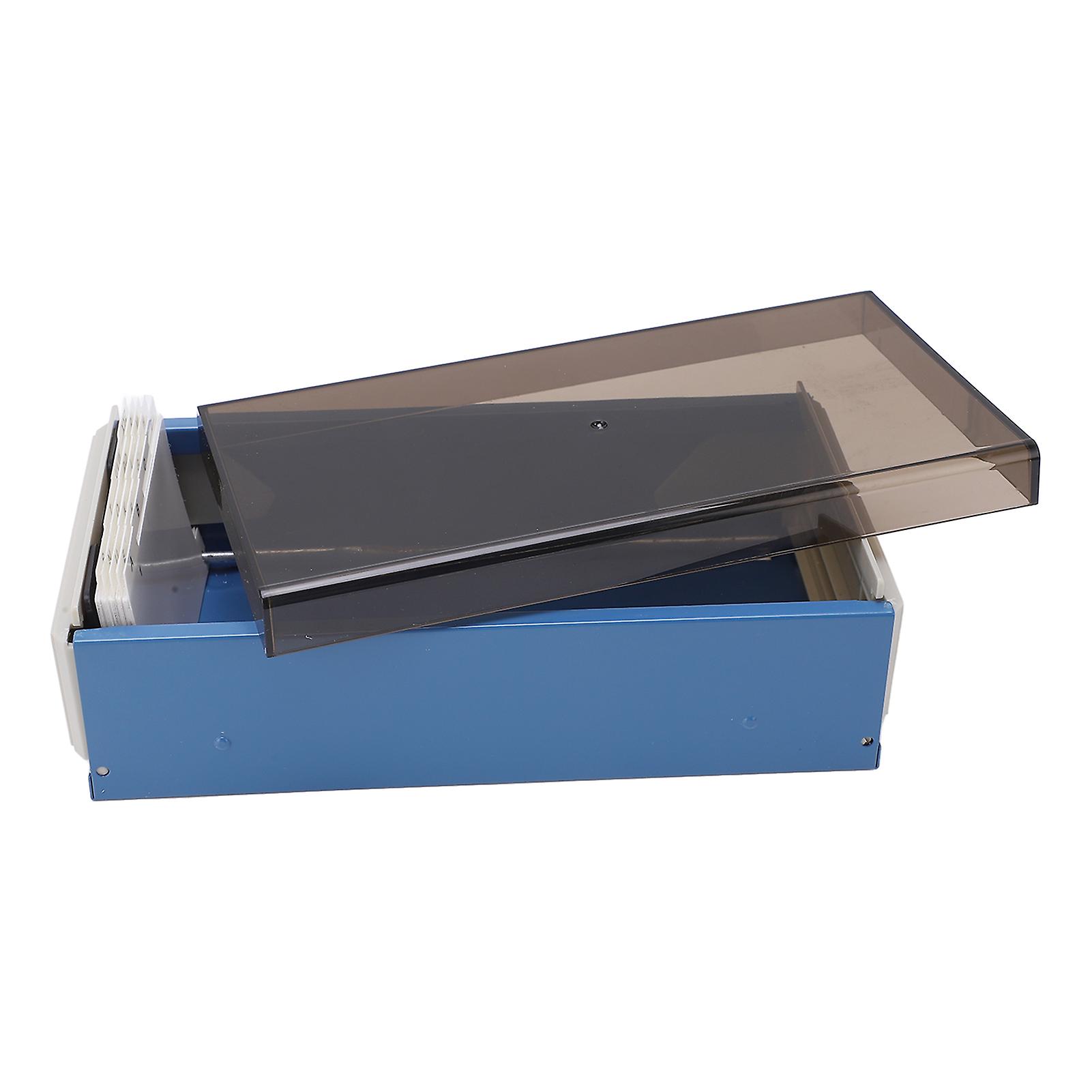 Blue Transparent Plastic Sliding Index Card Holder with Extendable End ...