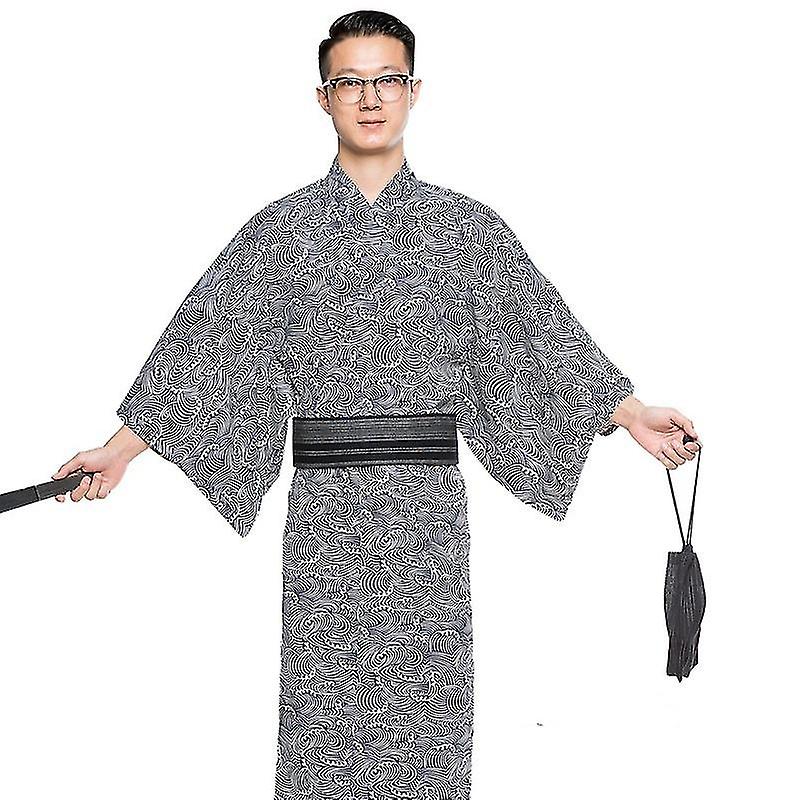 Japanese Traditional Kimono Robe Yukata Spring And Summer Home Long ...