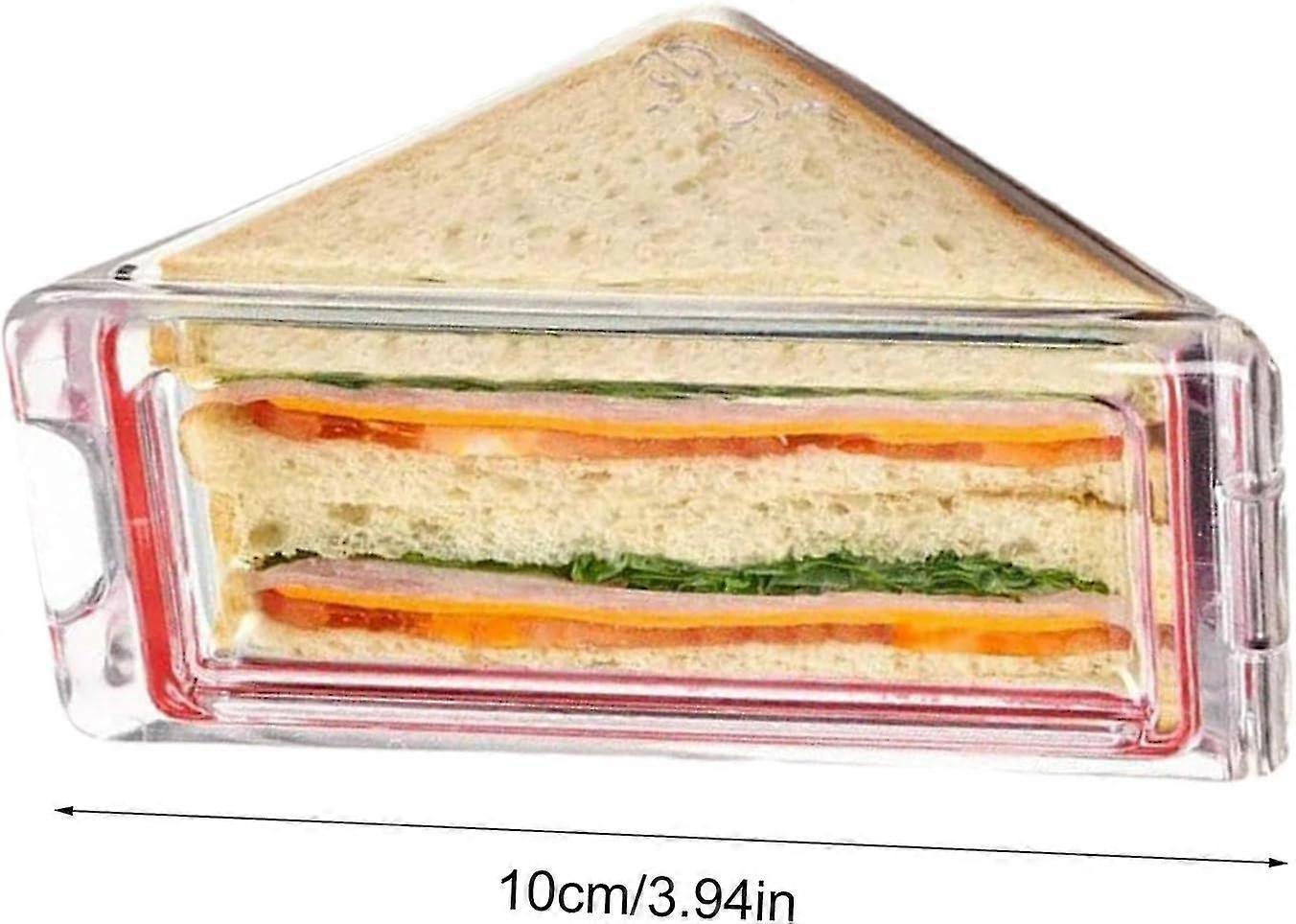 1pcs Triangle Sandwich Container, Triangle Sandwich Box Clear, Reusable ...
