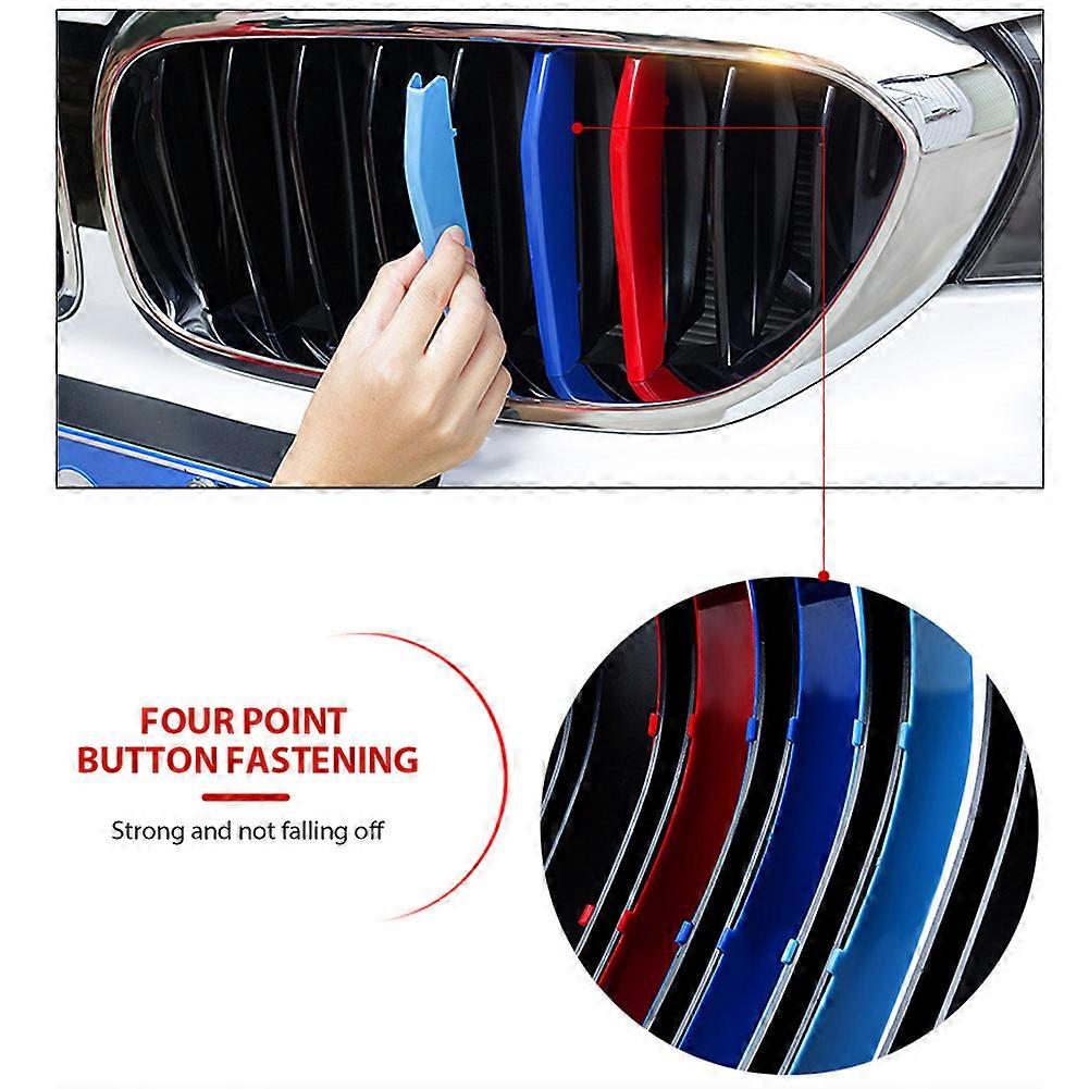 3pcs/set M Color ABS Kidney Grill Bar Grille Covers For BMW 3 5 Series ...