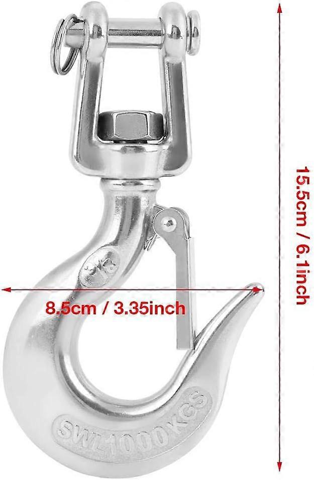 Safety Hook 304 Stainless Steel Eye Lift Hook with Latch Rigging ...