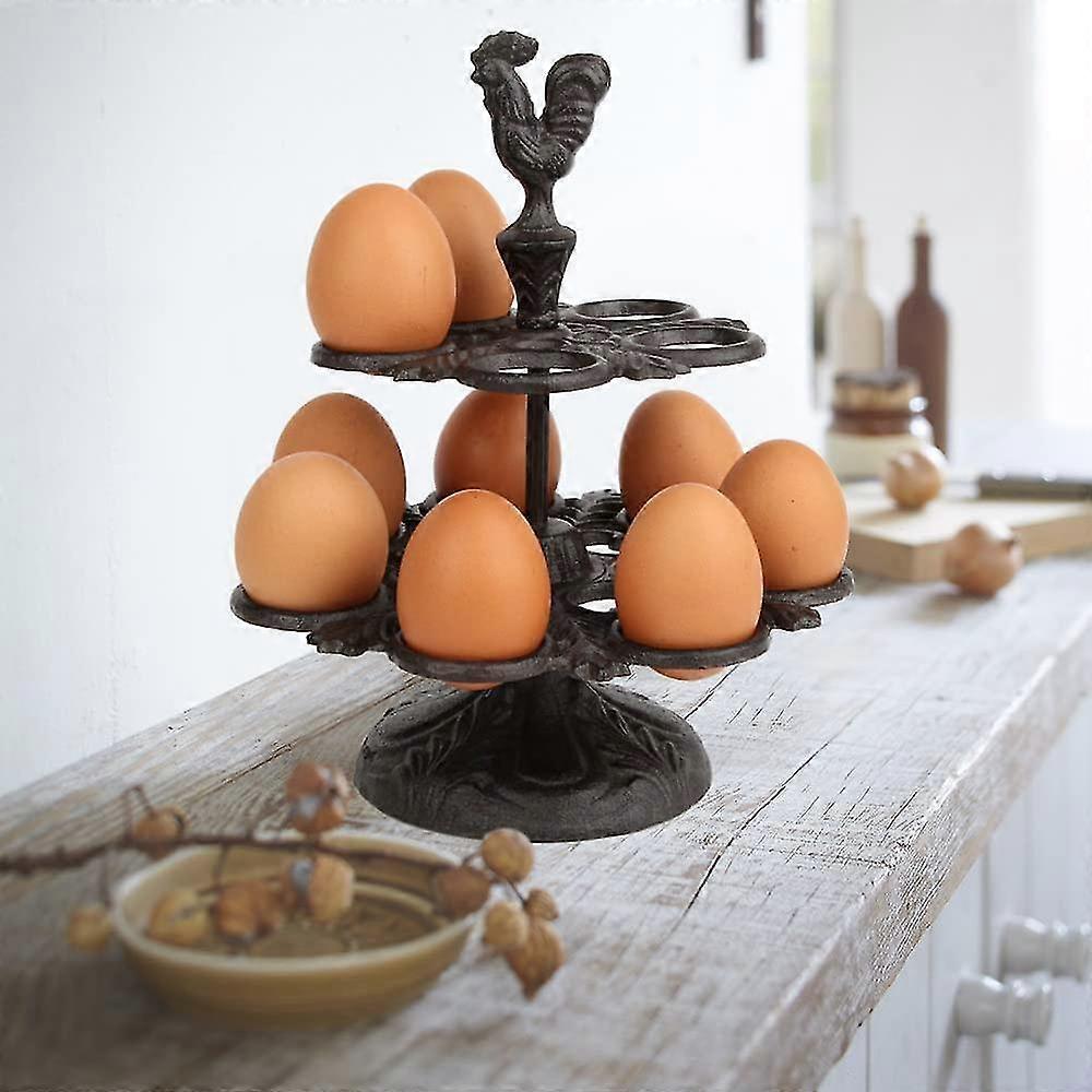 Antique Egg Rack Iron Egg Rack Male Egg Tray 12 Fresh Eggs Cast Iron ...