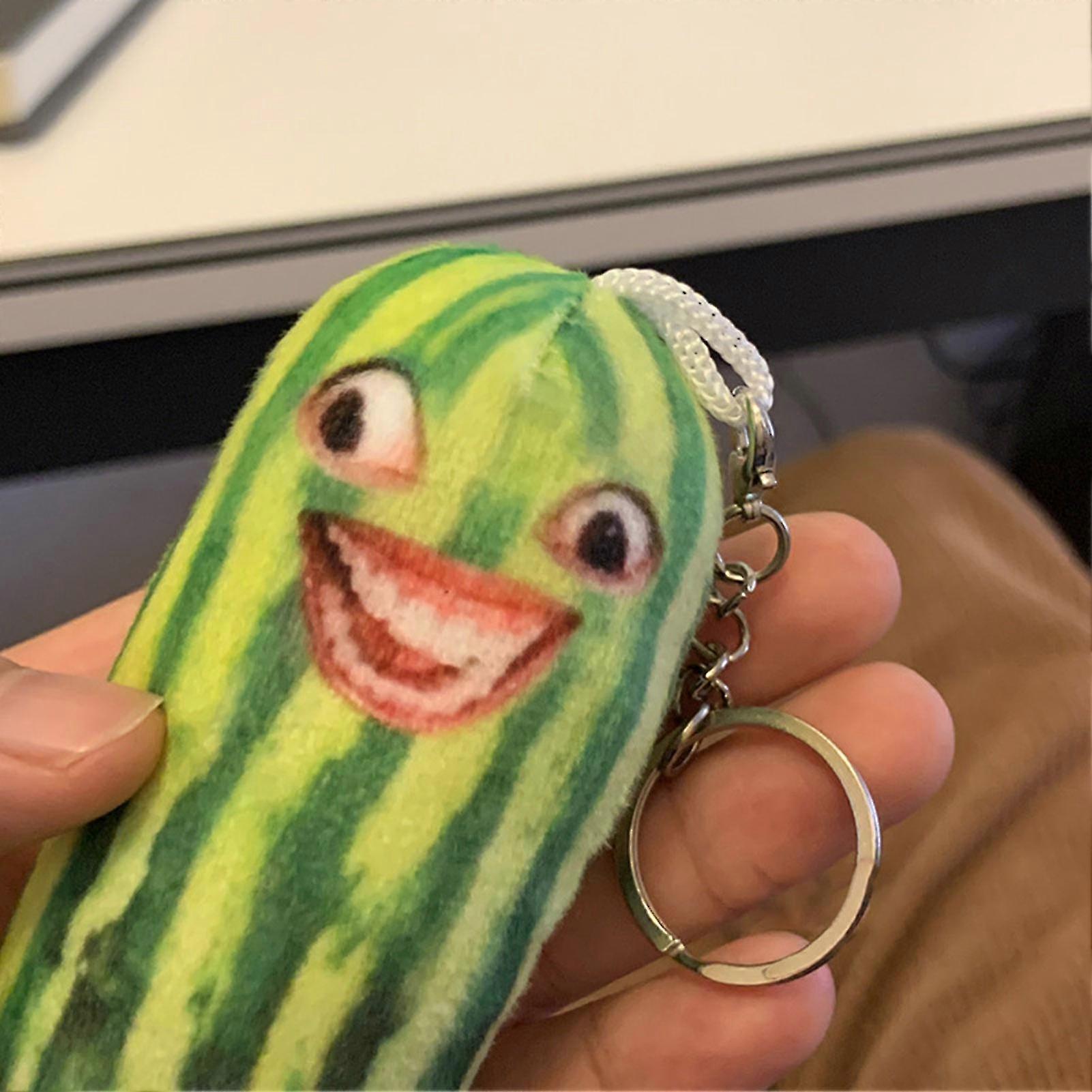 Funny Talking Watermelon Keychain Stuffed Talking Green Melon Dolls For ...