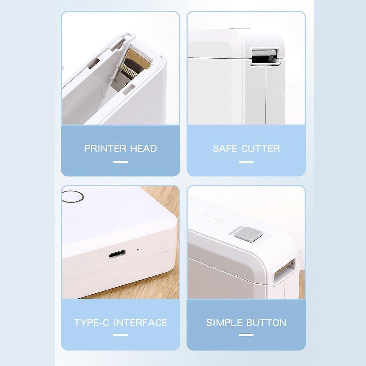 D110 Paper Sticker Wireless Label Printer Pocket Handheld Printer ...