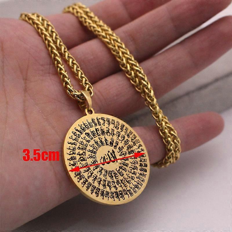 ZKD muslim Asma-ul-Husna 99 Names of ALLAH stainless steel pendant necklace islam gift | Fruugo UK