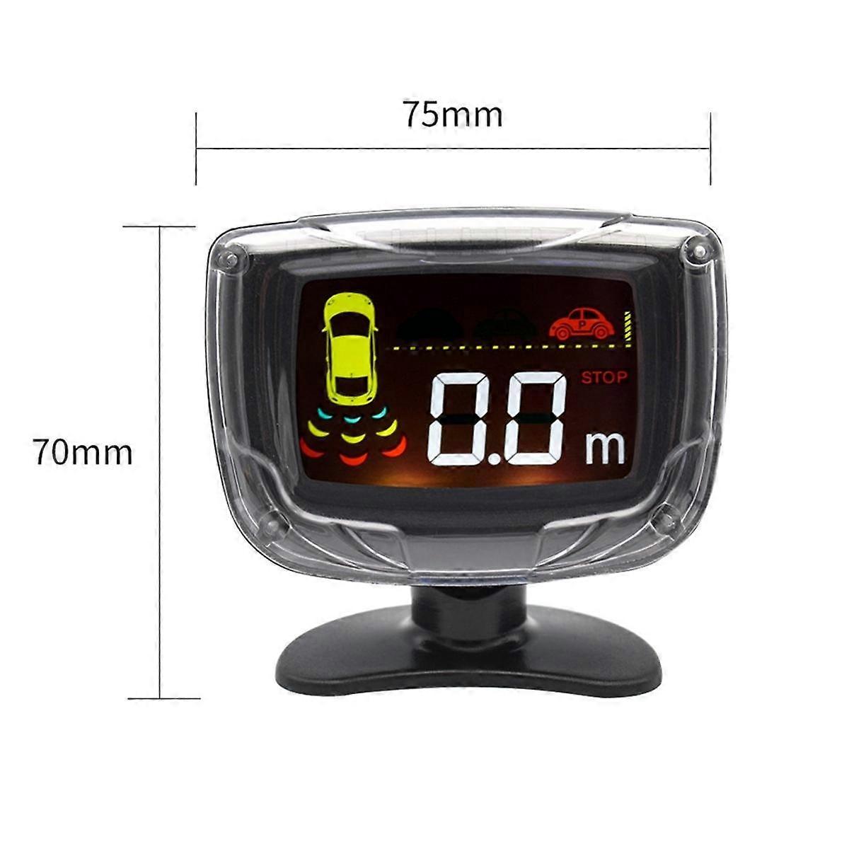Wireless Parking Sensor Kit LCD Display 4 Radar Probes 65DB Buzzer ...