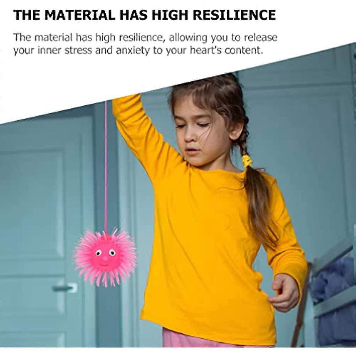 Alipis 6Pcs Light Up Puffer Balls Glowing Puffer Bouncy Balls with Loop ...