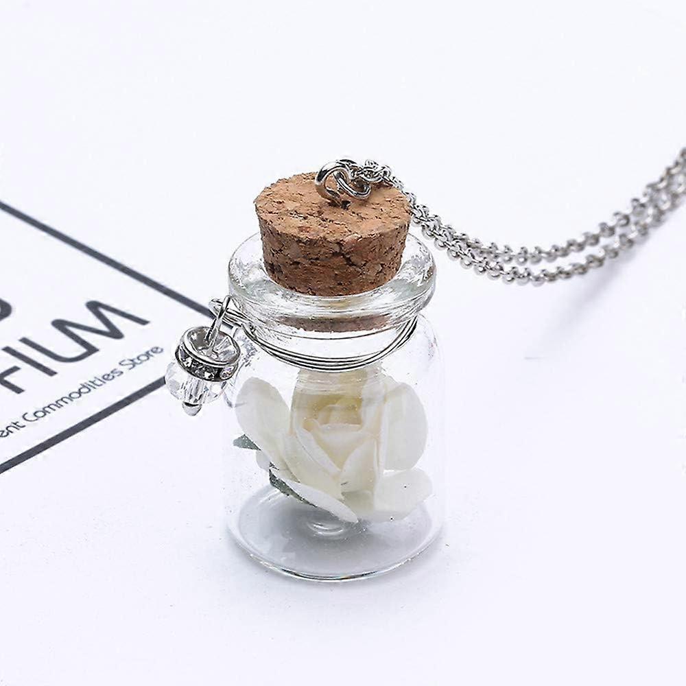Pendant Choker Y-Necklaces Vial in Glow Tiny Bottle Glass Necklace ...