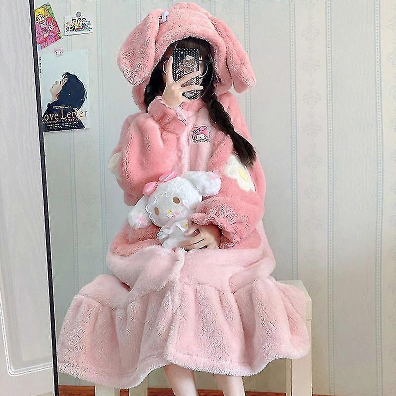 Kawaii Sanrio Kuromi Cinnamoroll My Melody Plush Loungewear Women's ...