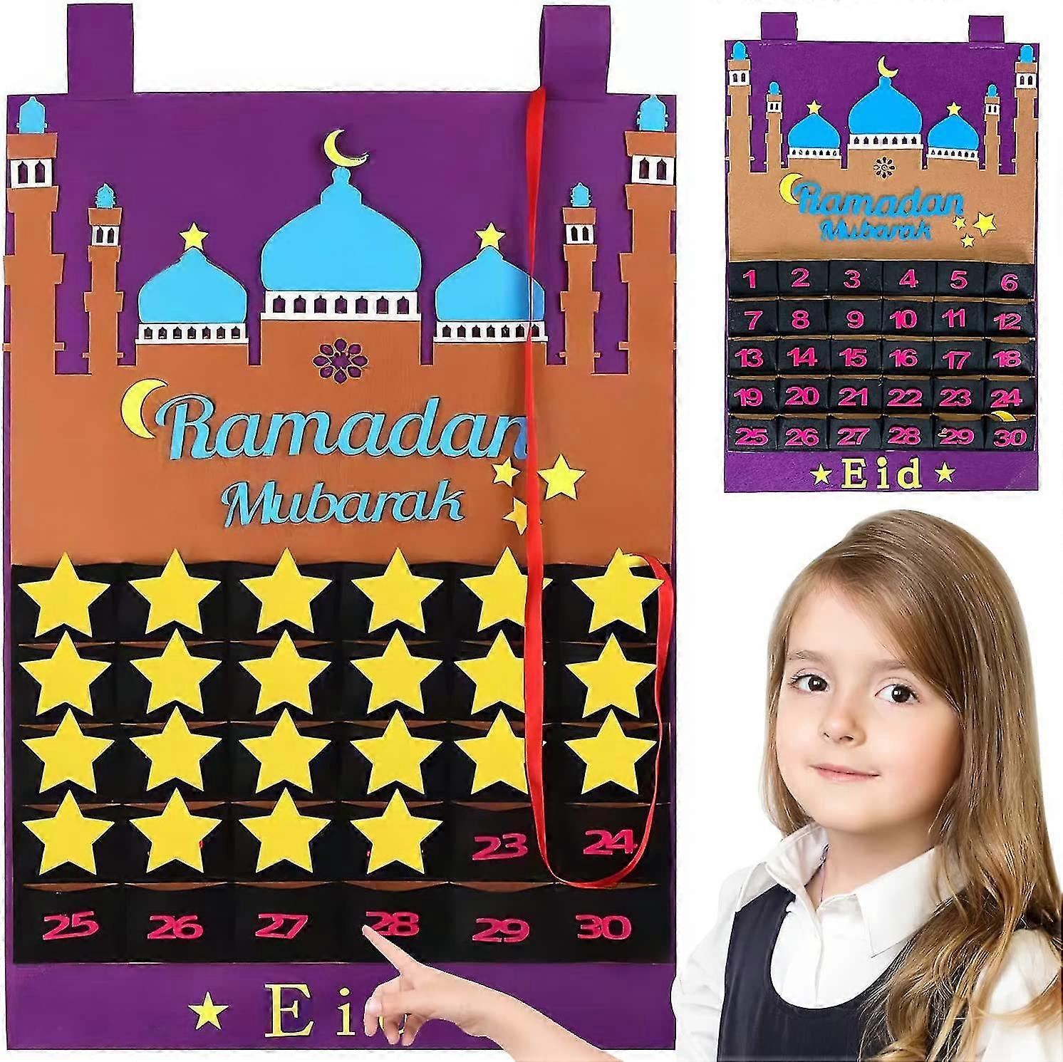 Ramadan Decorations, Ramadan Countdown Calendar Wall Hanging For Kids, Ramadan Decorations For ...