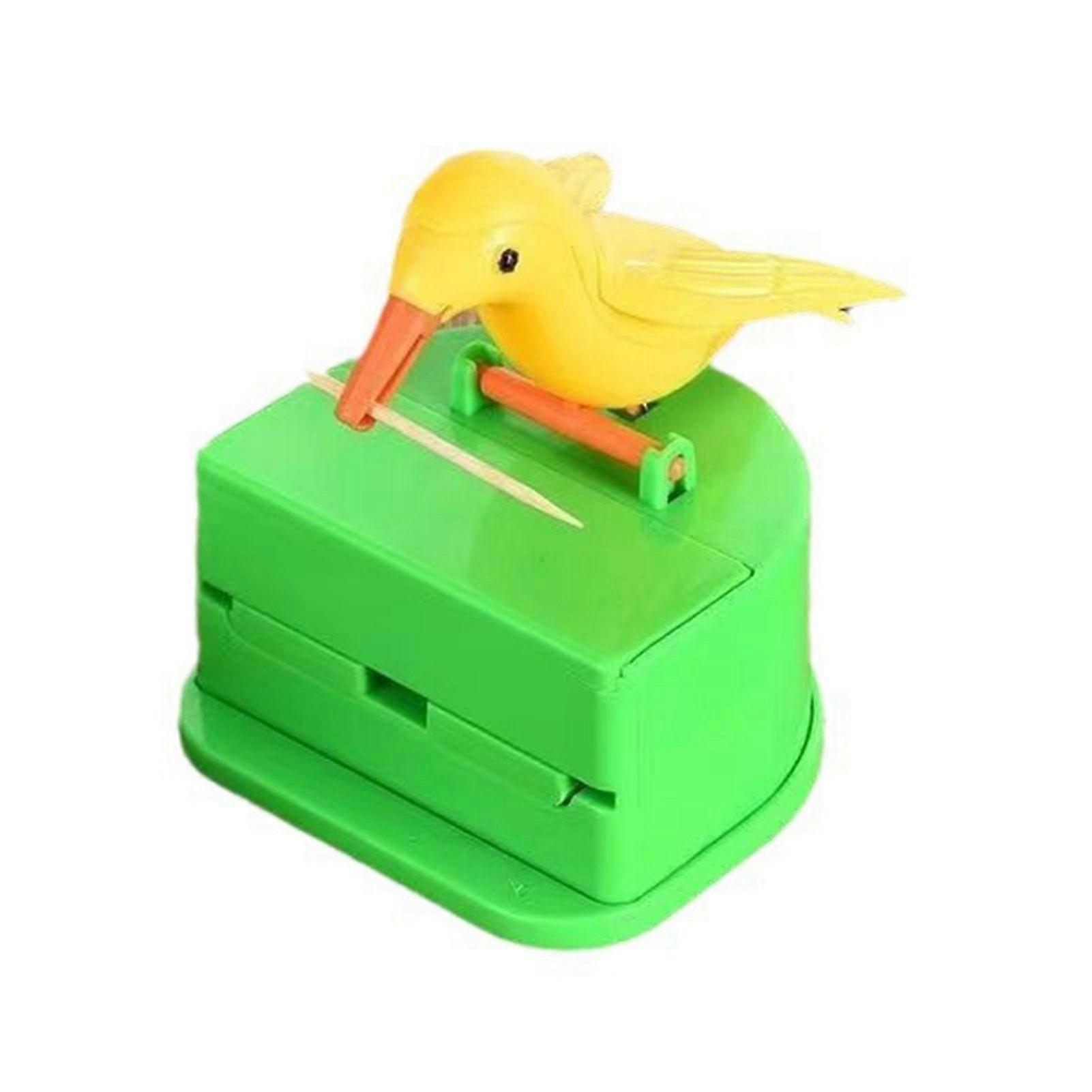 Bird Toothpick Dispenser Press Woodpecker Toothpick Holder Hands-Free ...