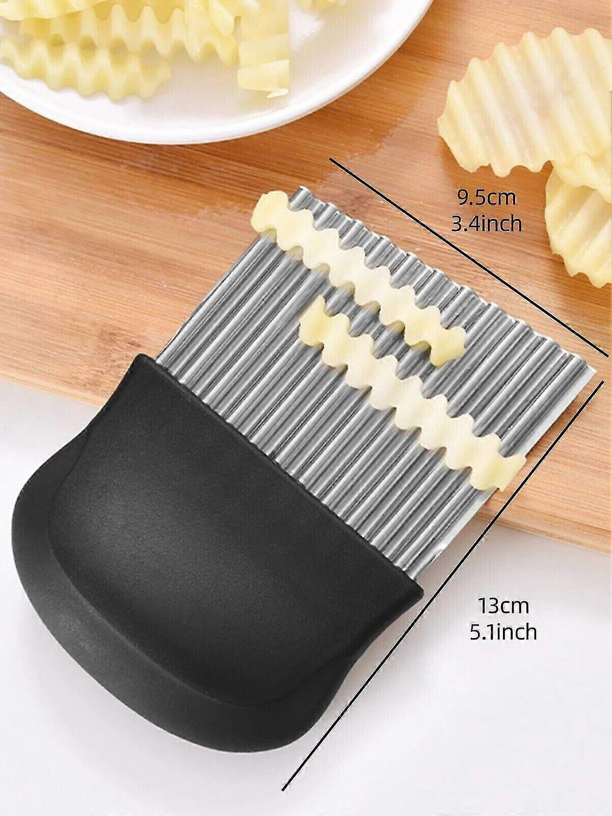 Fry Potato Cutter Slicer Stainless Steel Cut Waffle Slices Adjustable ...