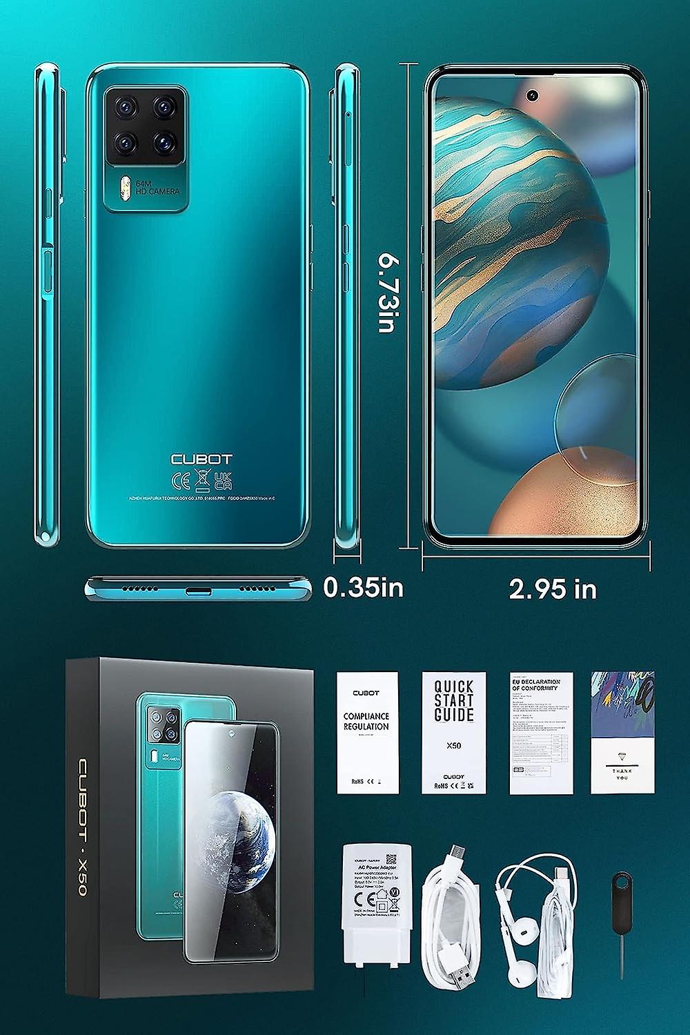 Cubot X50, 8g+128g, 64mp Quad Rear Camera, 4g Dual Sim Unlocked Phones ...