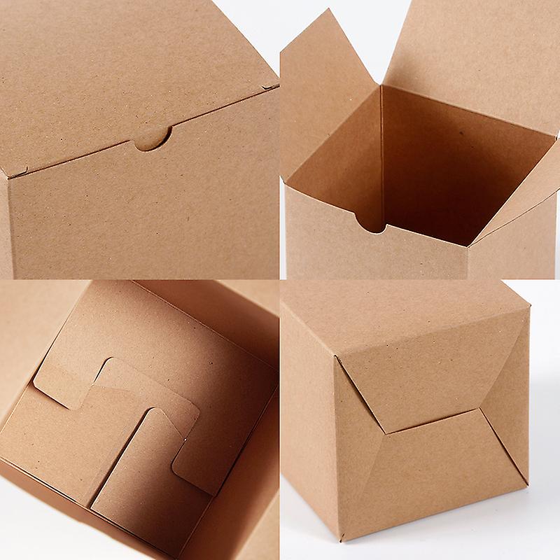 20 Gift Boxes with Lids, 10x10x10cm, Kraft Gift Boxes for Crafts ...