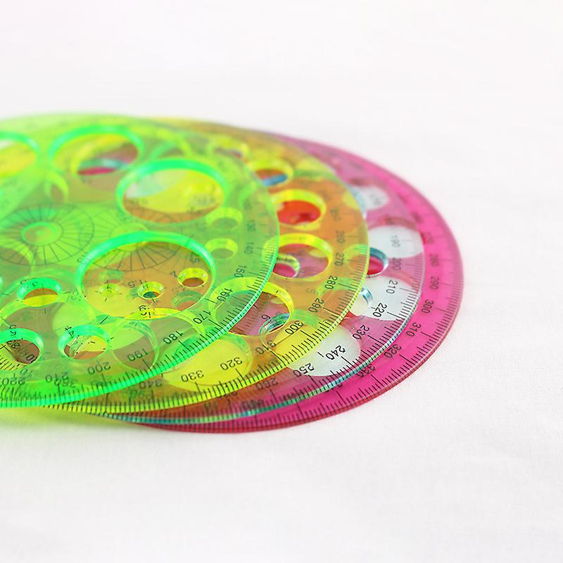 360 Degree Protractor Circle Ruler Math Protractors Geometry Plastic ...