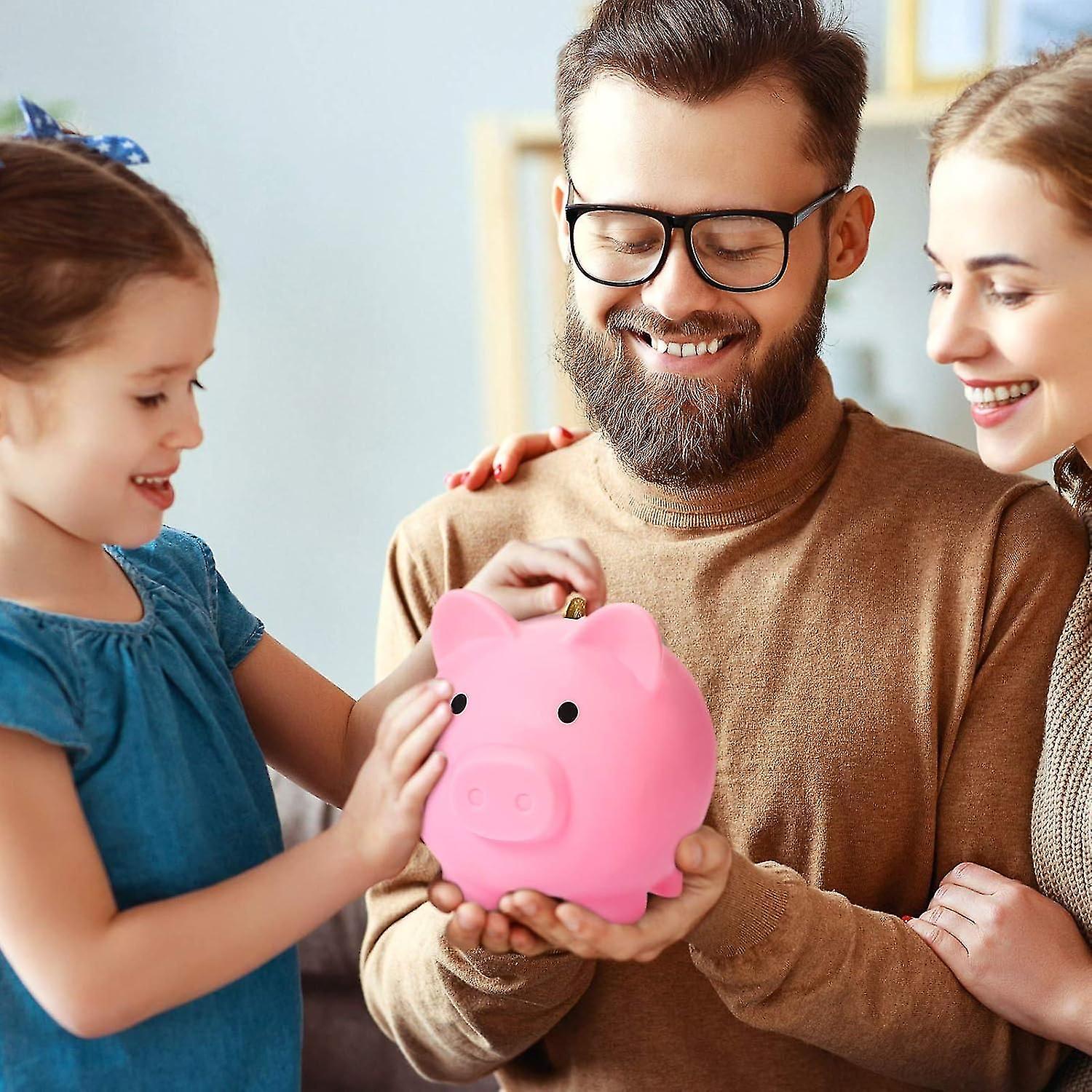 2024,2 Pieces Cute Piggy Bank Cute Plastic Pig Money Bank Adults ...