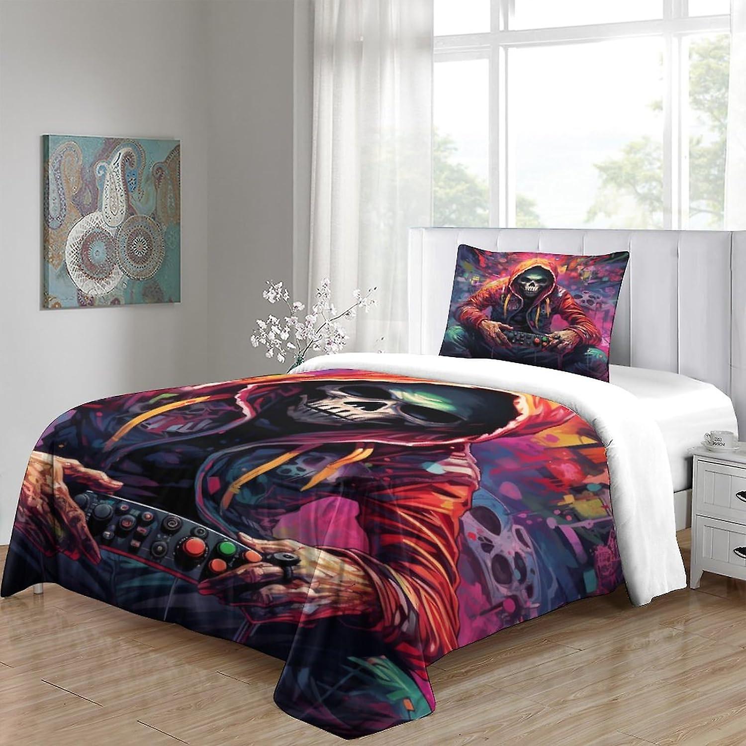 3D Human Skeleton Duvet Cover Stitch Bedding Street Style Printing ...