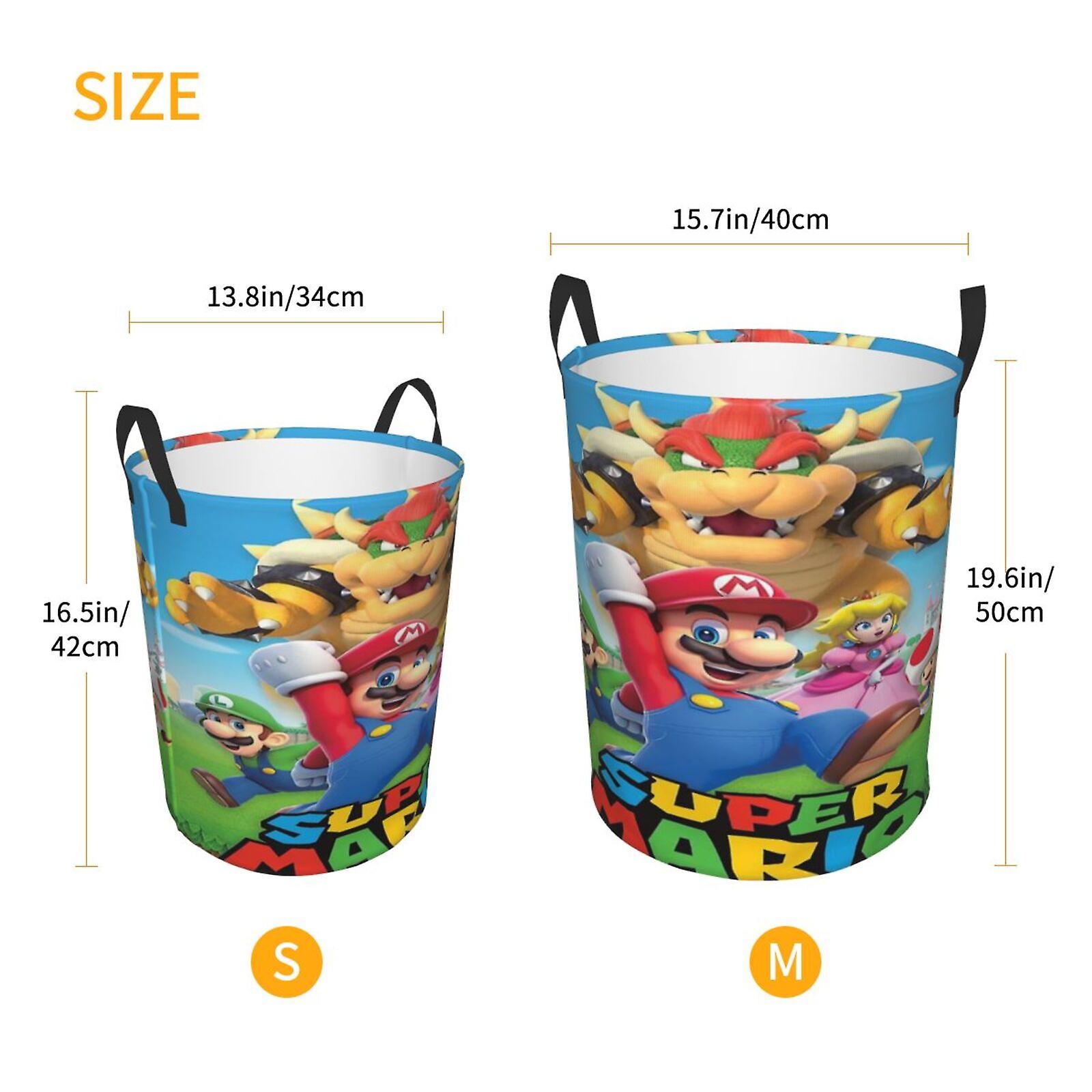 Mario Large Laundry Basket With Handle, Collapsible Laundry ...