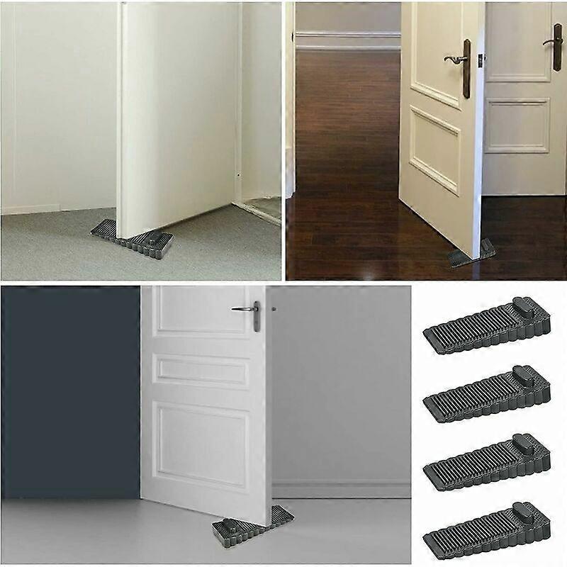 4 PCS Rubber Door Wedge Non-Slip Door Wedge Adjustable Height Window ...