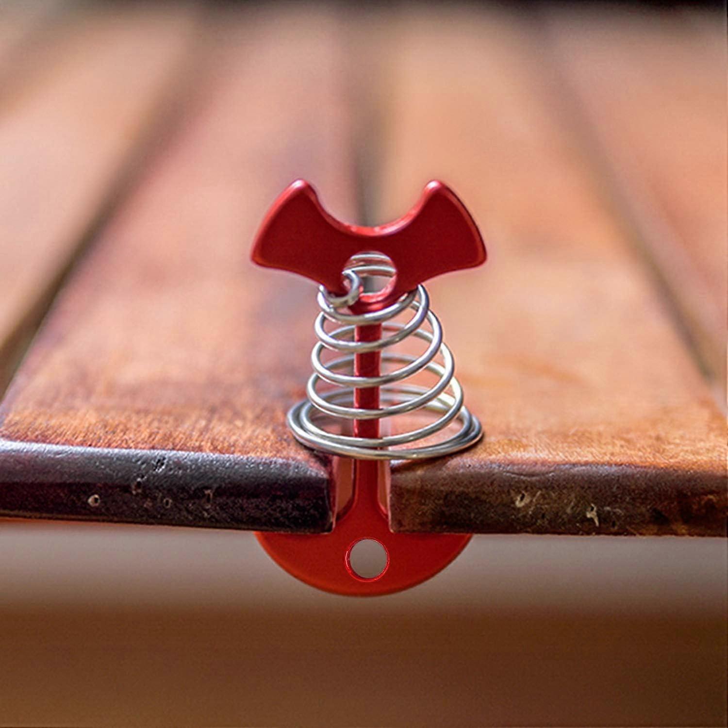 Deck Anchors, Windproof Aluminum Alloy Fishbone Tent Pile with Spring ...